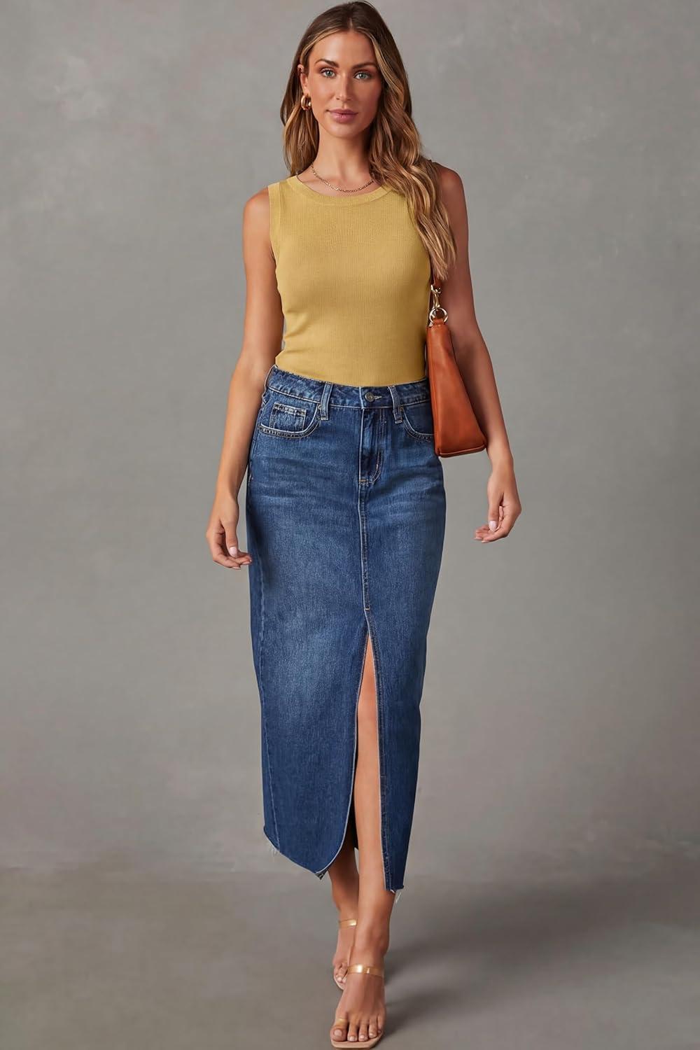 Arach&Cloz Women’s Wool Blend Sweaters Non See Through Summer Business ...